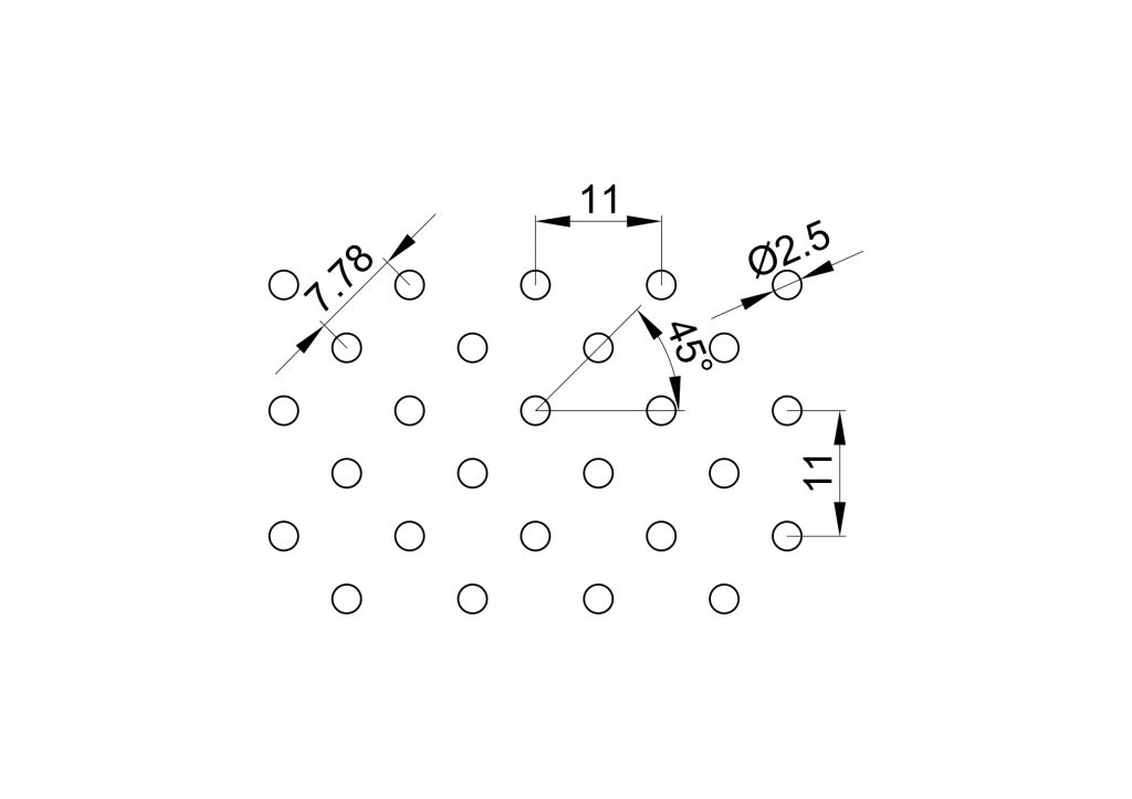 Hole pattern RD2508-1 - GENEX-Vertrieb Ltd. & Co. KG